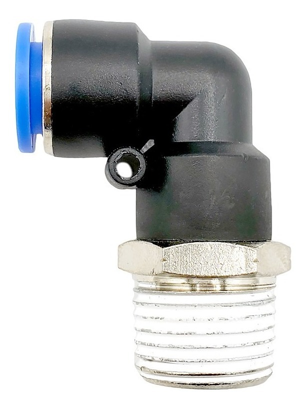 5 Pz De Conector/racor Rápido Neumático Codo 1/2 Npt X 12mm | Instrutek